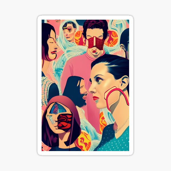 "Masquerade Mask Fashion Collage 01" Sticker for Sale by stine1 | Redbubble