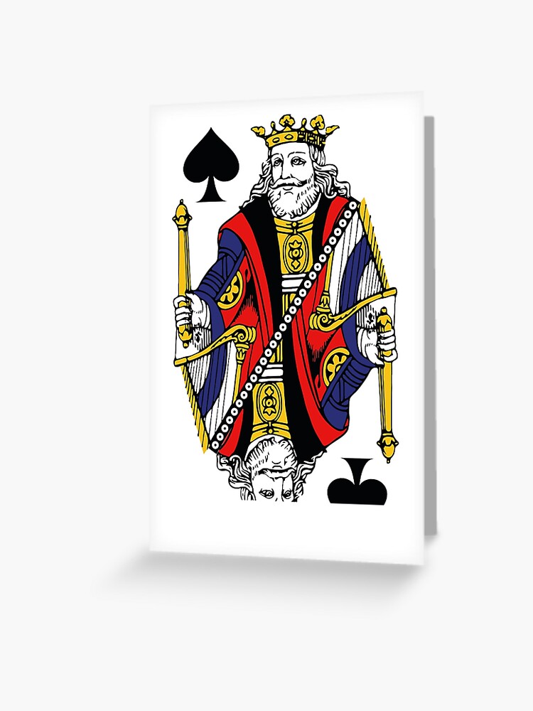 Paper & Party Supplies King of spades dog blank greetings card Greeting ...
