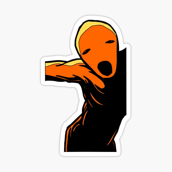 "Scream of Edvard Munch 2.0 orange" Sticker for Sale by JeanPierrePinu ...