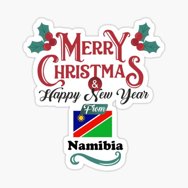 " Merry Christmas from Namibia" Sticker for Sale by frexxx | Redbubble