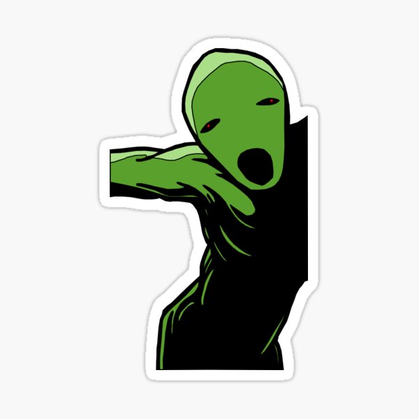 "Scream of Edvard Munch 2.0 green" Sticker for Sale by JeanPierrePinu ...