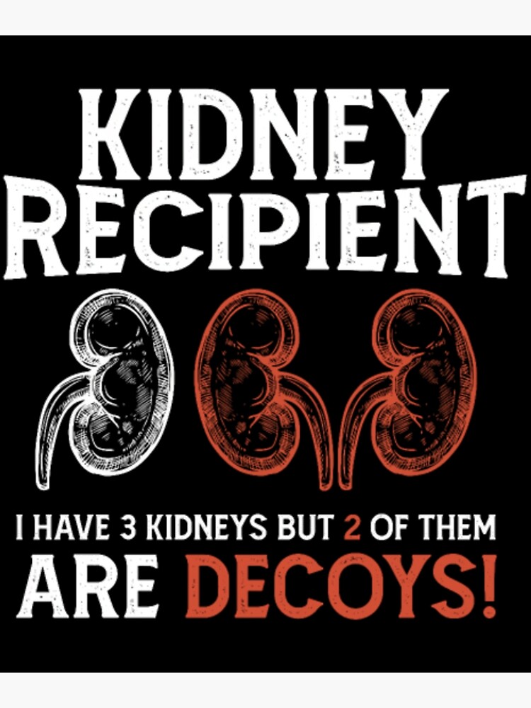 "Funny Kidney Recipient I Have Three Two Are Decoys" Greeting Card for ...