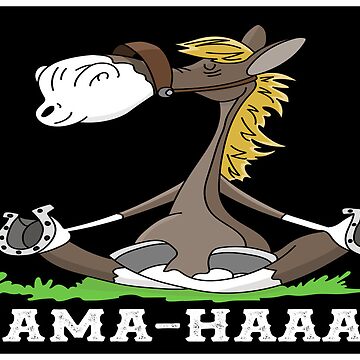 "Funny Horse Humor - Nama-Haaay - Horse Doing Yoga" Sticker for Sale by ...