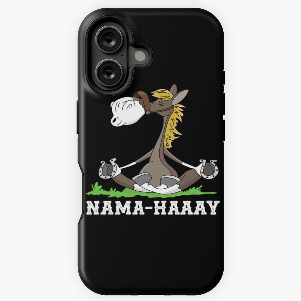 "Funny Horse Humor - Nama-Haaay - Horse Doing Yoga" Sticker for Sale by ...