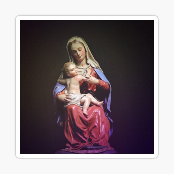 "Blessed Mother Mary" Sticker for Sale by zakate | Redbubble