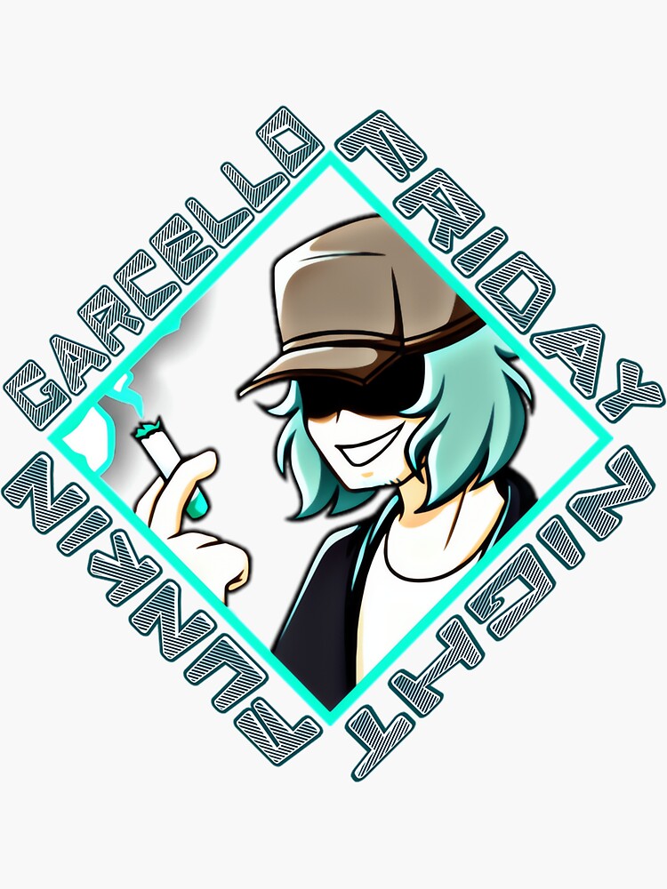 "garcello Fnf friday night funkin " Sticker for Sale by hayallcascoes ...