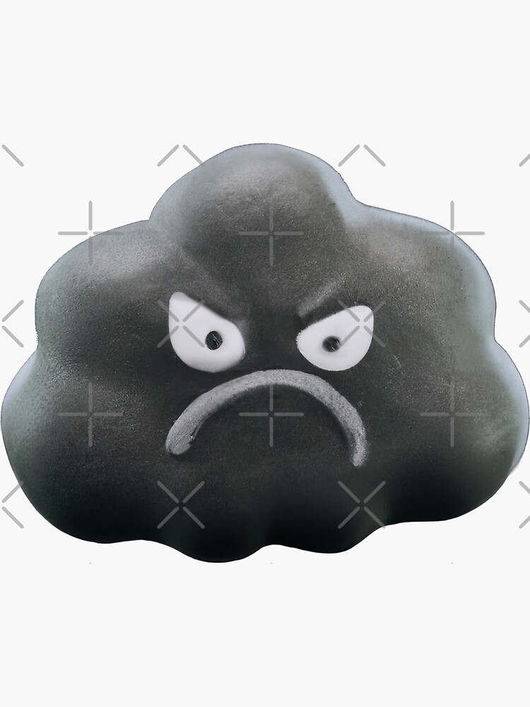 "Grumpy storm cloud" Sticker for Sale by betes-etranges | Redbubble