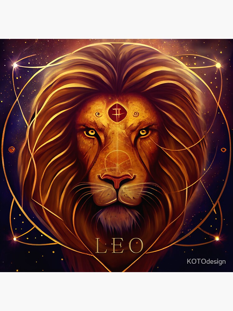 "Zodiac Sign LEO - Fantasy Illustration of Leo " Sticker for Sale by ...