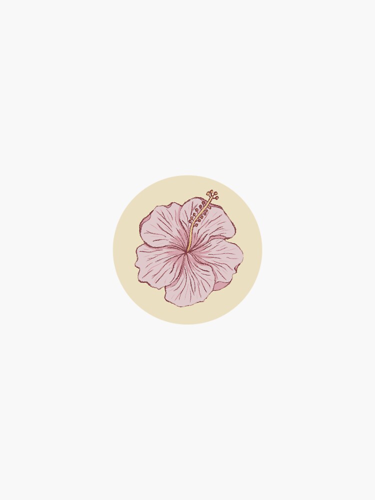 "Pink Hibiscus Flower PopSocket" Sticker for Sale by Zephyr-Studio ...