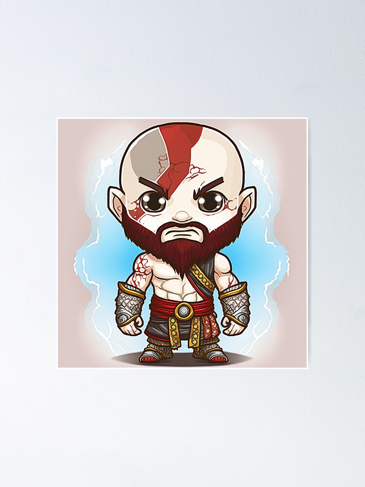 "Chibi God Of War Kratos " Poster for Sale by fallen1art | Redbubble