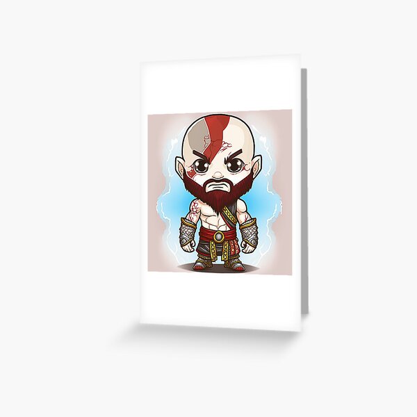 "Chibi God Of War Kratos " Greeting Card for Sale by fallen1art | Redbubble