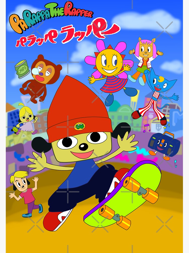 "Parappa The Rapper Anime Poster" Sticker by Assassinhedgie | Redbubble