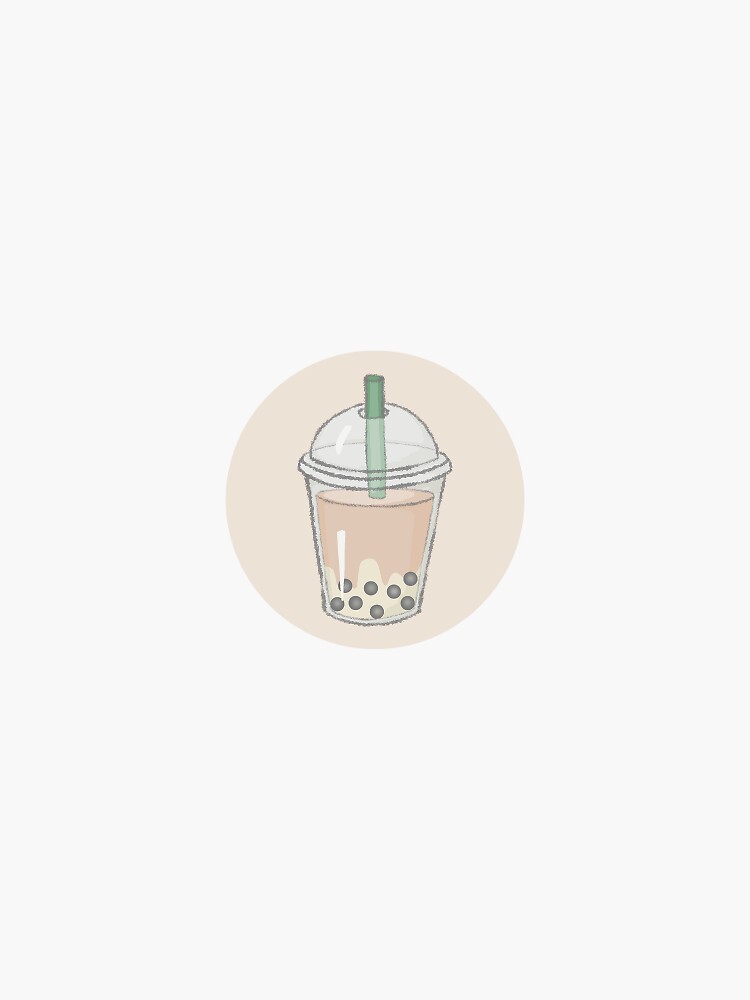 "Classic Milk Bubble Tea with Boba PopSocket" Sticker for Sale by ...