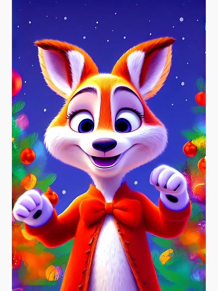 "Friendly Christmas Fox - Milo" Poster for Sale by LuliandFriends ...