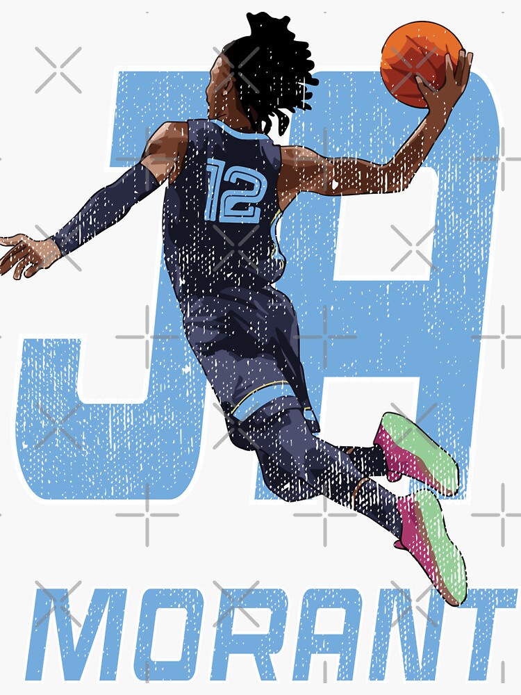 "JA MORANT DUNK " Sticker for Sale by CHITO-X | Redbubble