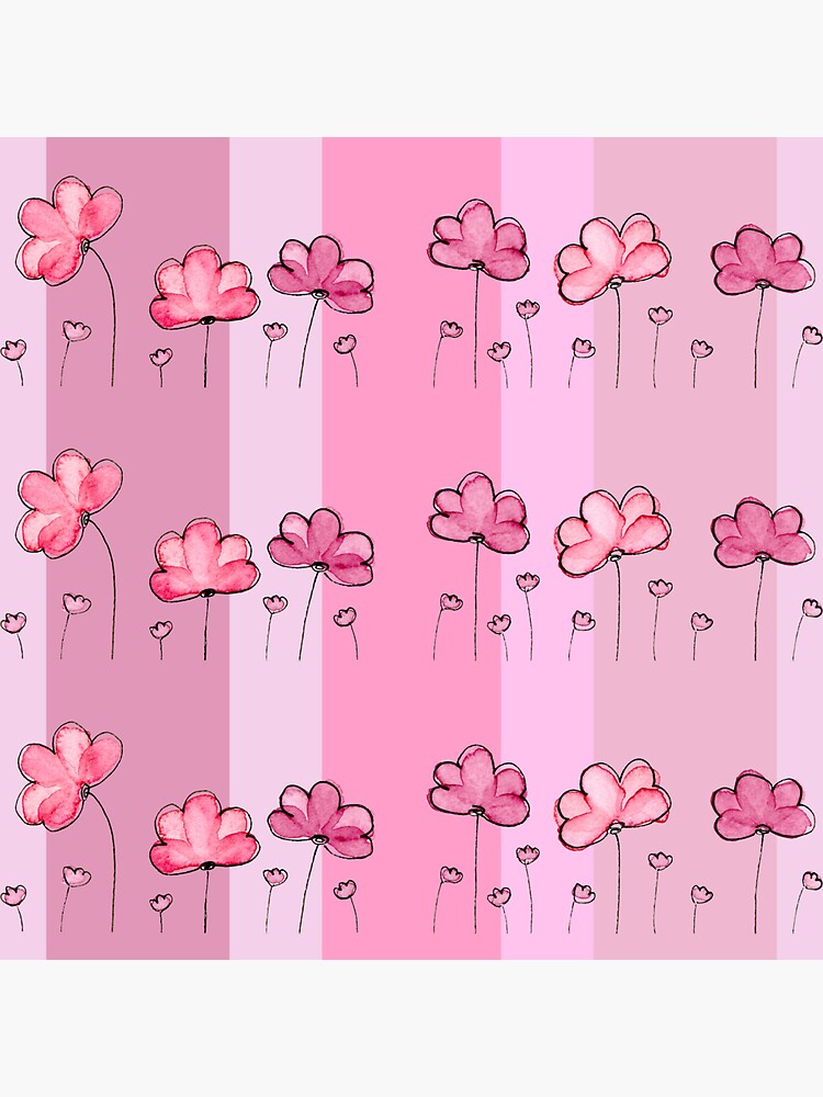 "Small pretty pink flowers " Sticker for Sale by Aya-salah123 | Redbubble