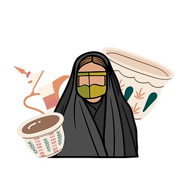 "Arabic Coffee | I need Qahwa" Sticker for Sale by gharamali | Redbubble