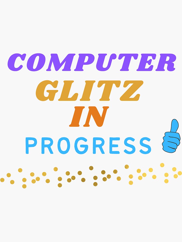 "Computer glitz in progress" Sticker for Sale by junrv2022 | Redbubble