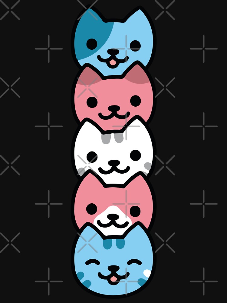 "Trans Pride Cute Kawaii Cats Pile LGBTQ Transgender Flag" T-shirt for ...