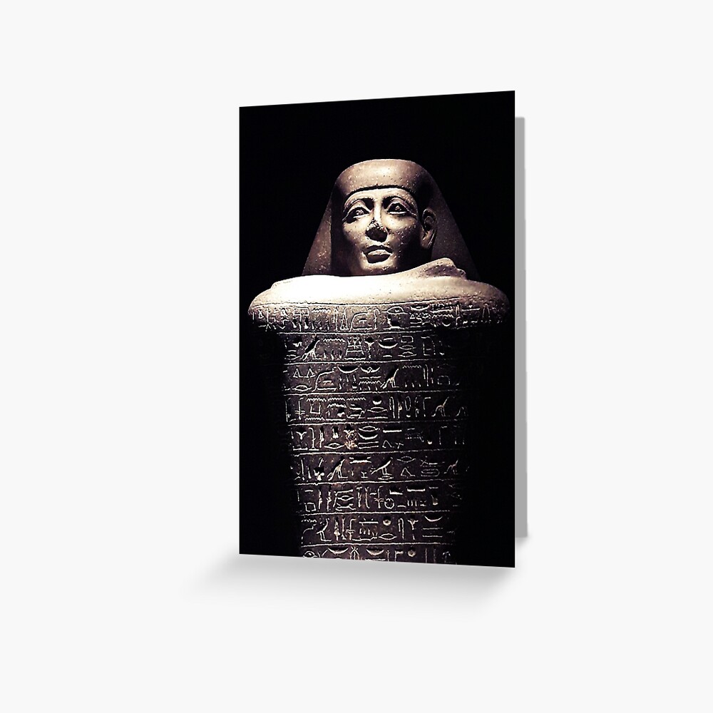 "cube statue and Hieroglyphs, Yamunedjeh, scribe, XVIII dynasty, Luxor ...