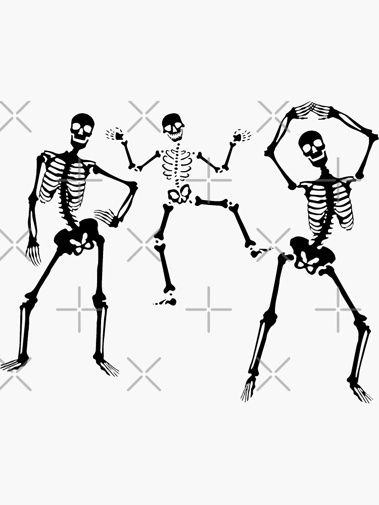 "Dancing Skeletons" Sticker for Sale by Right-Fit27 | Redbubble