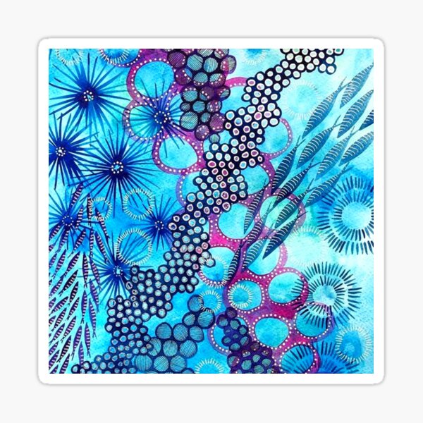 "Blue Aboriginal australian dreamtime artwork " Sticker for Sale by ...