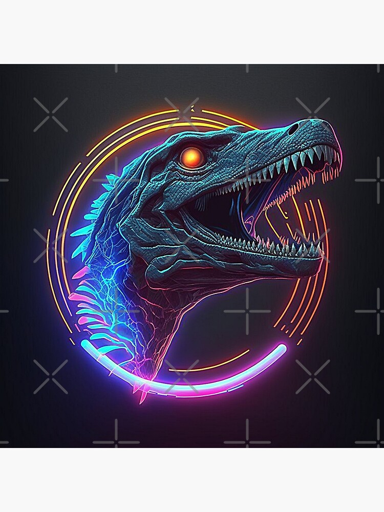 "Neon Velociraptor " Poster for Sale by fallen1art | Redbubble