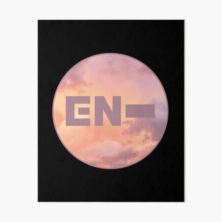 "Cute ENHYPEN Logo with Pink Purple Sunset Clouds " Art Board Print for ...