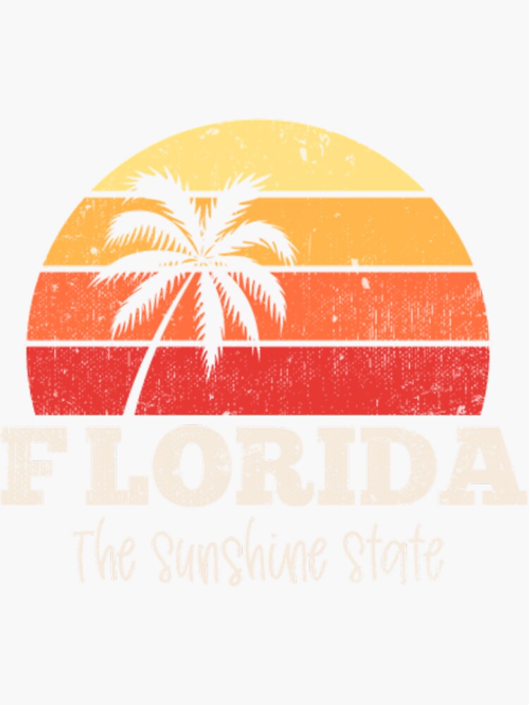 "Florida Vintage Retro The USA The Sunshine State" Sticker for Sale by ...