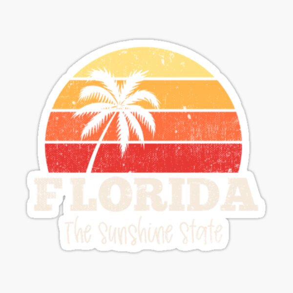 "Florida Vintage Retro The USA The Sunshine State" Sticker for Sale by ...