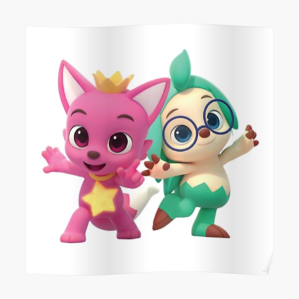 "Pinkfong and Hogi" Poster for Sale by Color-Toonix | Redbubble