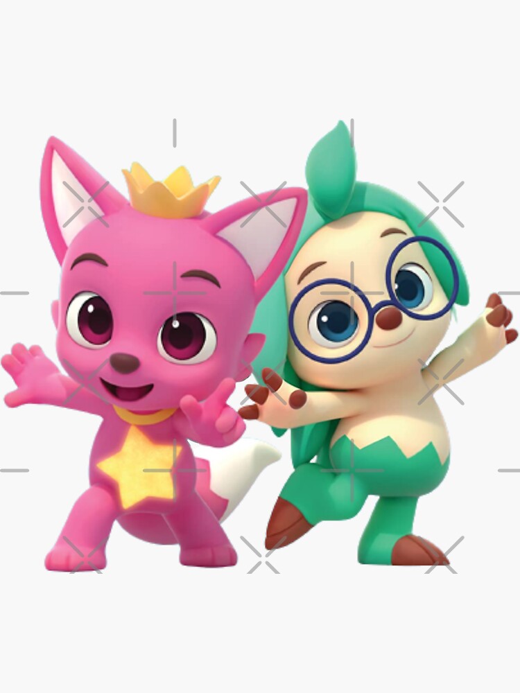 "Pinkfong and Hogi" Sticker for Sale by Color-Toonix | Redbubble