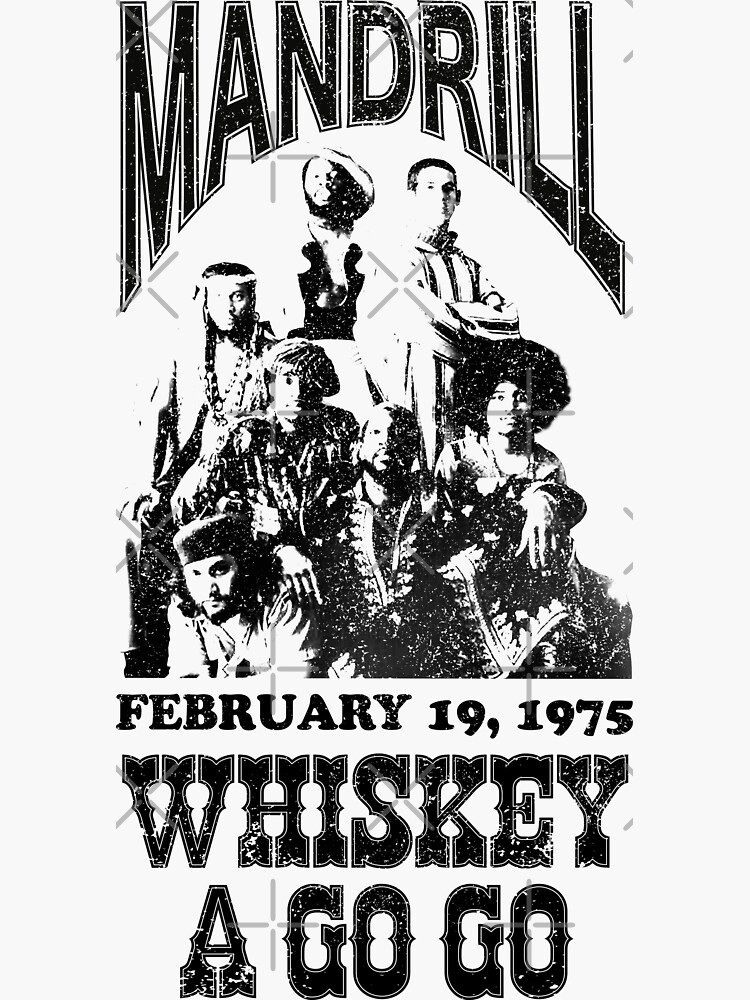 "Mandrill Live at the Whiskey a Go Go 1975" Sticker for Sale by Lick ...
