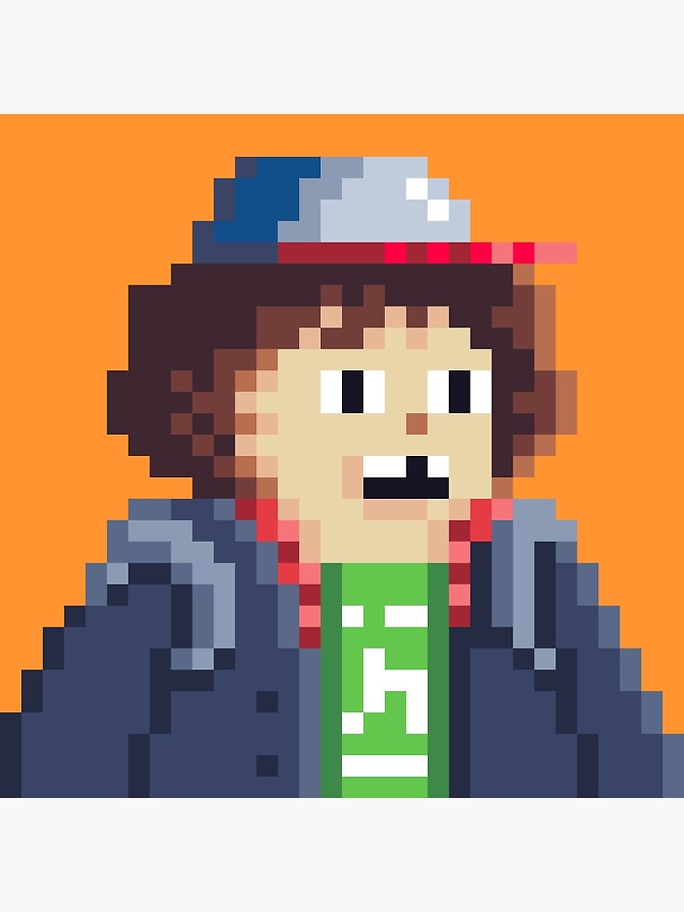 "Dustin Stranger Things Pixel 8 bit" Poster for Sale by quilimostock ...