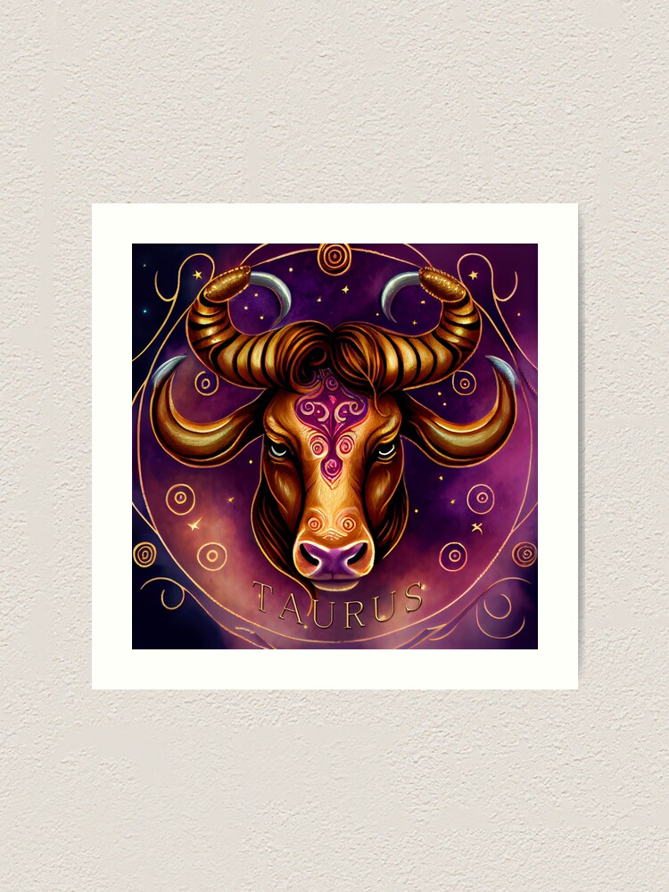 "Zodiac Sign TAURUS - Fantasy Illustration of Taurus " Art Print for ...