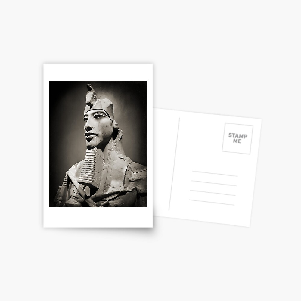 "Pharaoh Akhenaten, Black and white, vintage, archaeological museum in ...