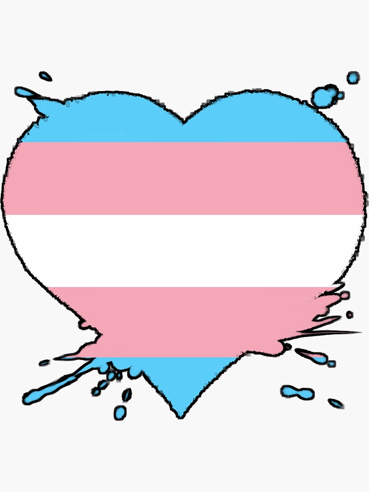 "Heart - Trans" Sticker by Draikinator | Redbubble