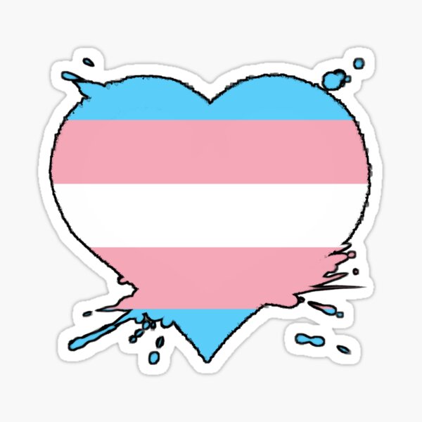 "Heart - Trans" Sticker by Draikinator | Redbubble