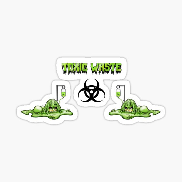 "Toxic Waste Ooze Girl with IV Drip text" Sticker for Sale by iduzarts ...