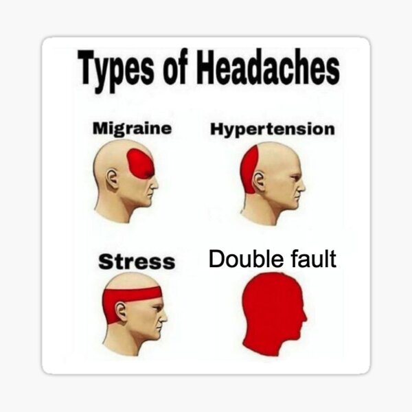 "Tennis Memes - Double Fault Meme" Sticker for Sale by TieBreak-Tennis ...