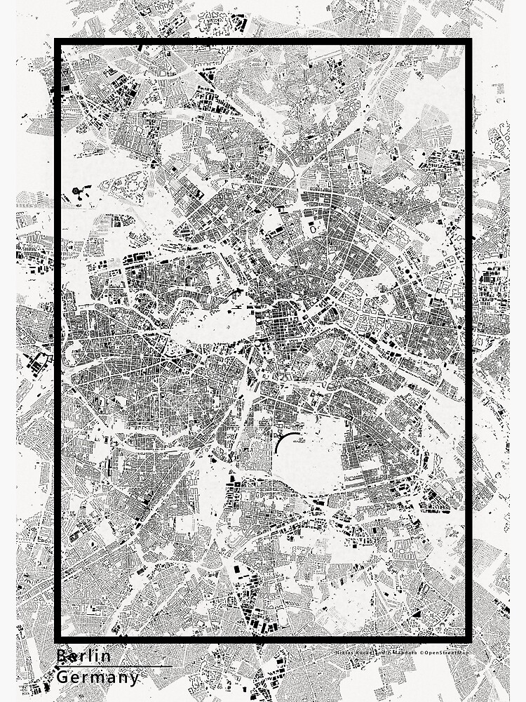 Berlin - city plan / map / figure ground plan - borderless, with ...