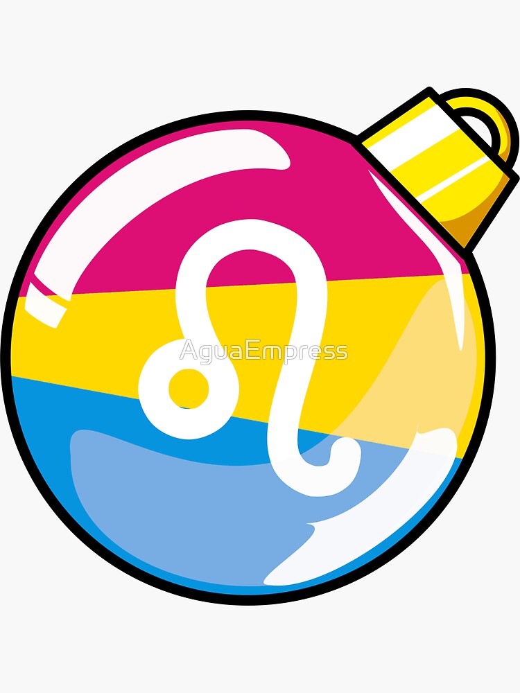 "Pan Flag Ornament Leo" Sticker for Sale by AguaEmpress | Redbubble