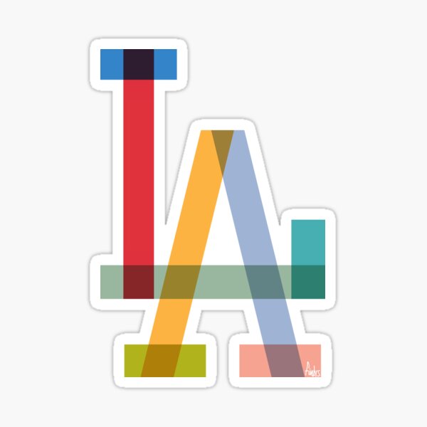 "LA" Sticker by fimbisdesigns | Redbubble