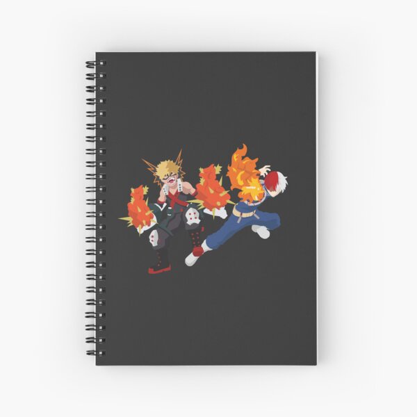 "My Hero Academia Bakugo And Todoroki Minimalist" Spiral Notebook for ...