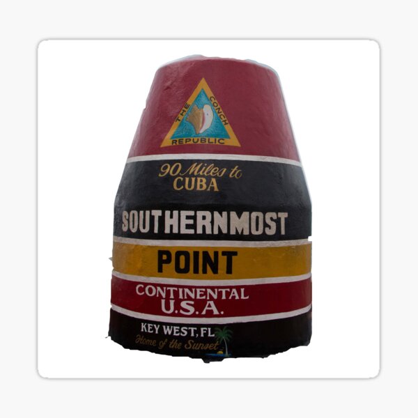 "Southernmost point" Sticker by Sympaticomama | Redbubble