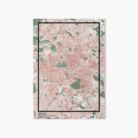 Lámina rígida «Berlín - mapa de la ciudad / mapa / plano de figuras ...