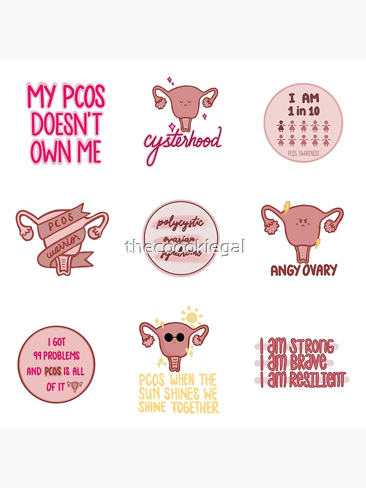 "PCOS Sticker Pack" Art Print for Sale by thecoookiegal | Redbubble