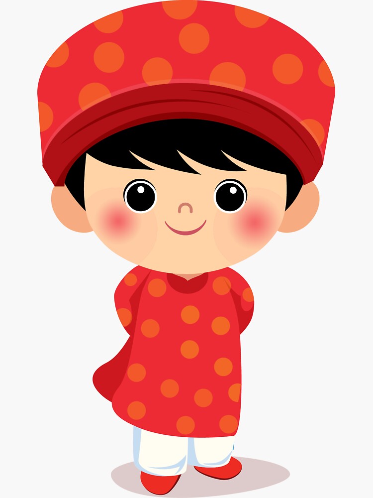 "The boy in Ao Dai Sticker" Sticker for Sale by sinhnguyen | Redbubble