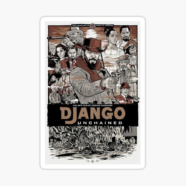"fonge django design" Sticker for Sale by coralcaba | Redbubble