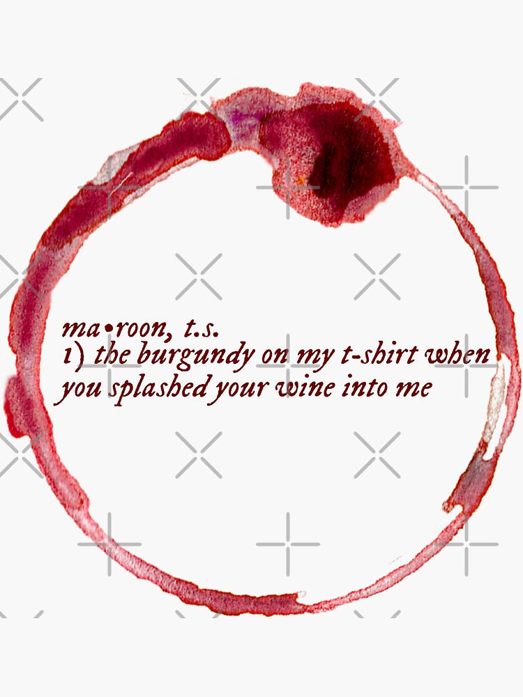 "maroon!" Sticker for Sale by theerastour | Redbubble